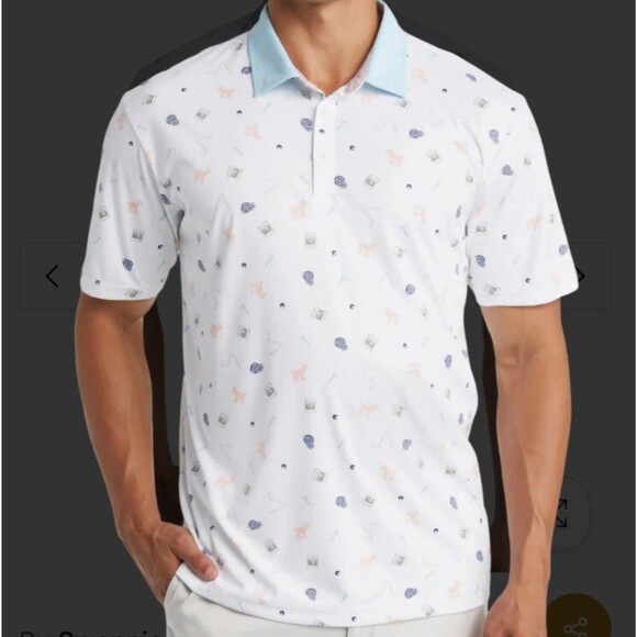 Swannie | Shirts | Swannies Mens Golf Barber Polo Shirt White 2x ...